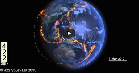 Mesmerizing Video Shows All The World's Earthquakes Since 2000